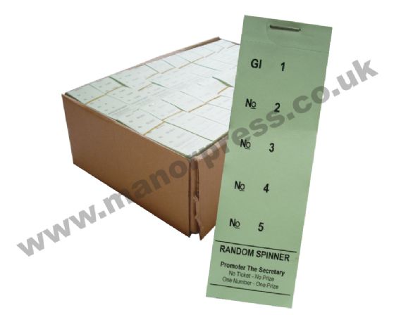 RANDOM SPINNER RAFFLE TICKETS PADS - 1 BOX
